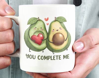 Avocado You Complete Me Mug Avocado Valentines Coffee Cup Funny Cute ...