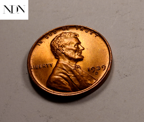 1939-D Lincoln Wheat Penny Cent - Gem BU++ (red) - Better Date! #W942 ...