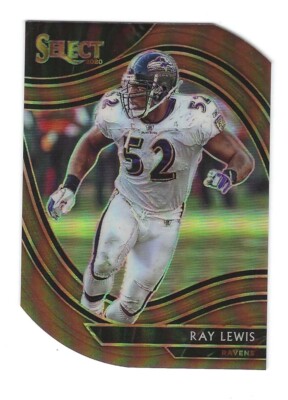 2020 SELECT COPPER PRIZM DIE CUT #318 RAY LEWIS FOOTBALL CARD 264/355 ...