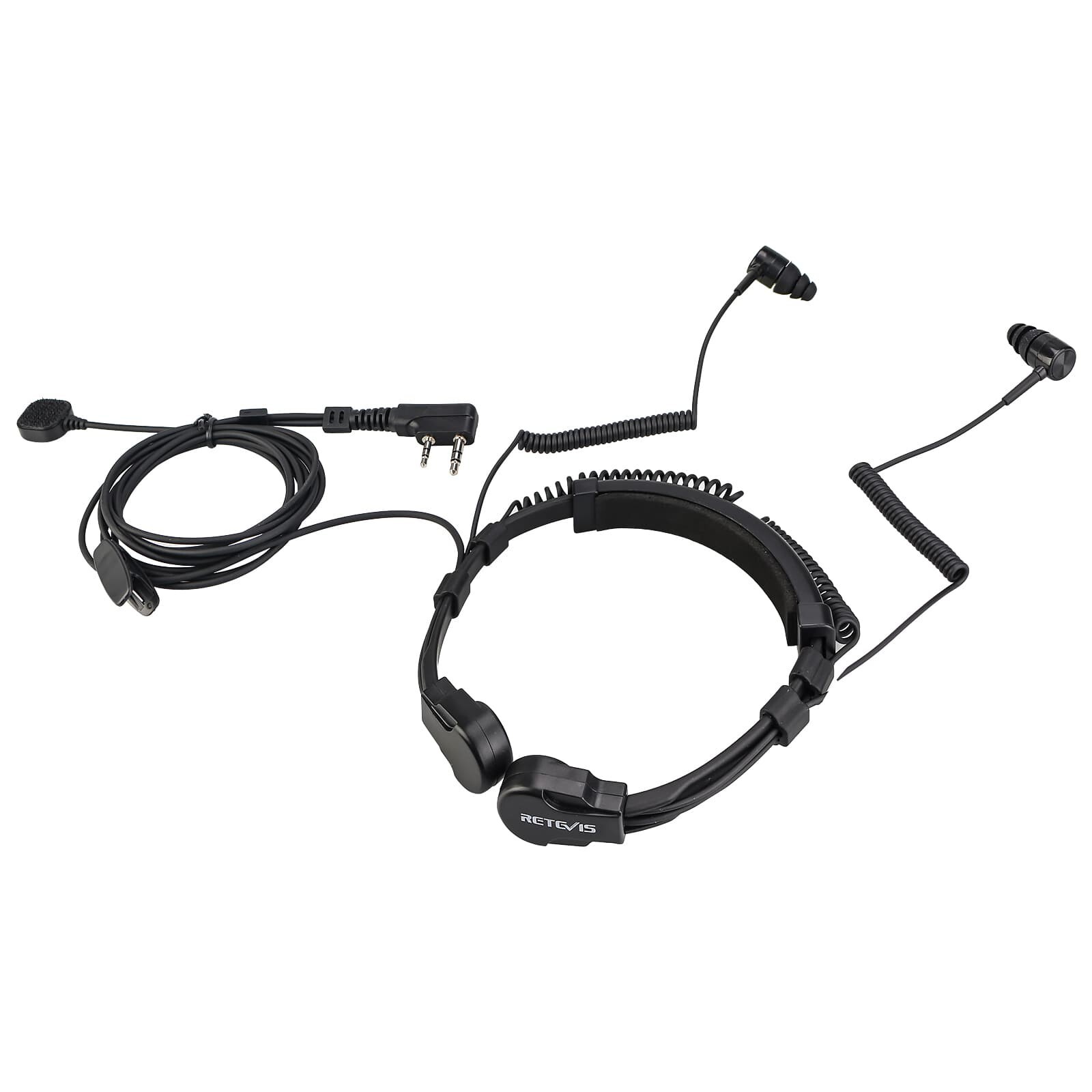 3 - RETEVIS ETK007 Cycling headset with Adjustable Throat Mic For RB27 ...