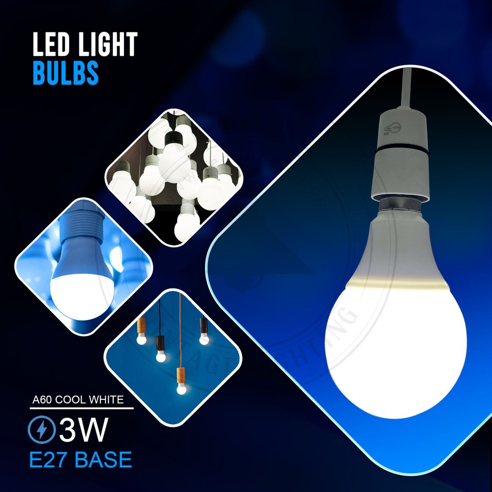1-20 Pack LED 3W-25W 100W Bulb B22/E27 Bayonet GLS Lamp Light Bulbs ...