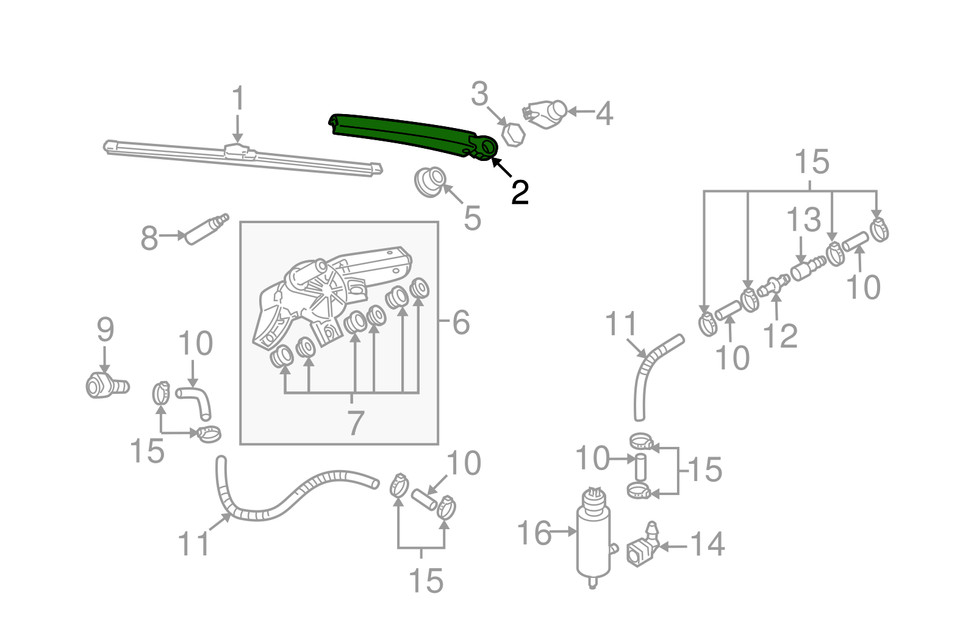 NEW VOLKSWAGEN GOLF MK6 5K TAILGATE WINDOW WIPER ARM 6R6955707B OEM | eBay