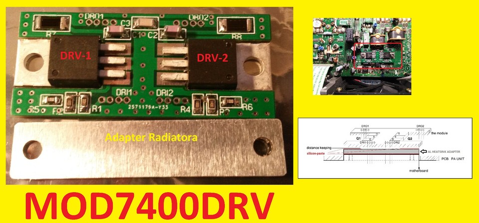 MOD7400DRV PA DRIVER BOARD KIT for ICOM IC-7400 & IC-746 PRO by SP2AND ...