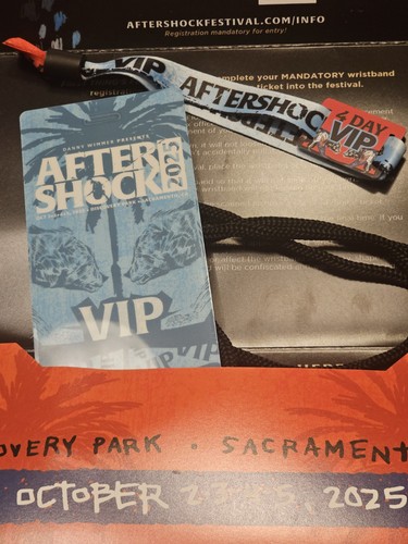 VIP AFTERSHOCK Music Festival 2025. 4 DAY PASS | eBay