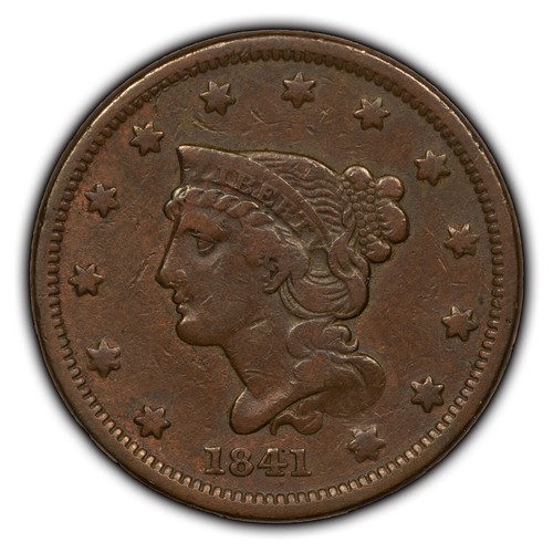 1841 1c Braided Hair Large Cent - XF - SKU-B3045 | eBay
