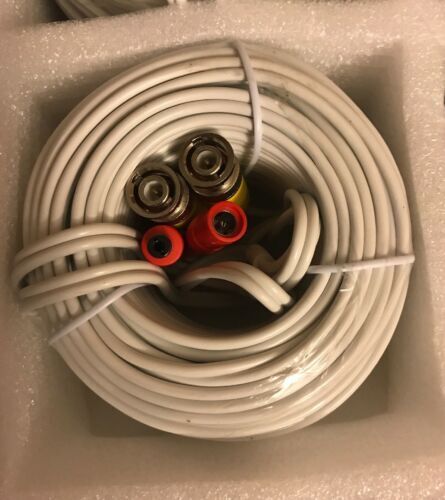 60ft BNC Video Power Cable Camera to DVR Samsung Wisenet Swann Night ...
