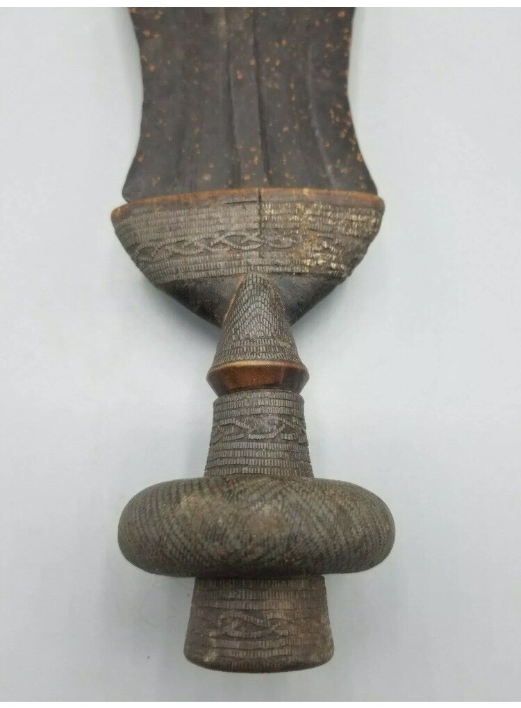 KUBA IKUL IRON LEAF KNIFE DR CONGO AFRICAN TRIBAL WEAPON Sword Blade ...