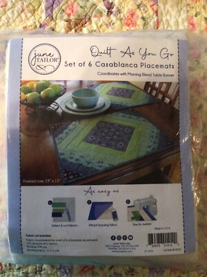 June Tailor Quilt As You Go Casablanca Placemat Pattern Set of 6 ...