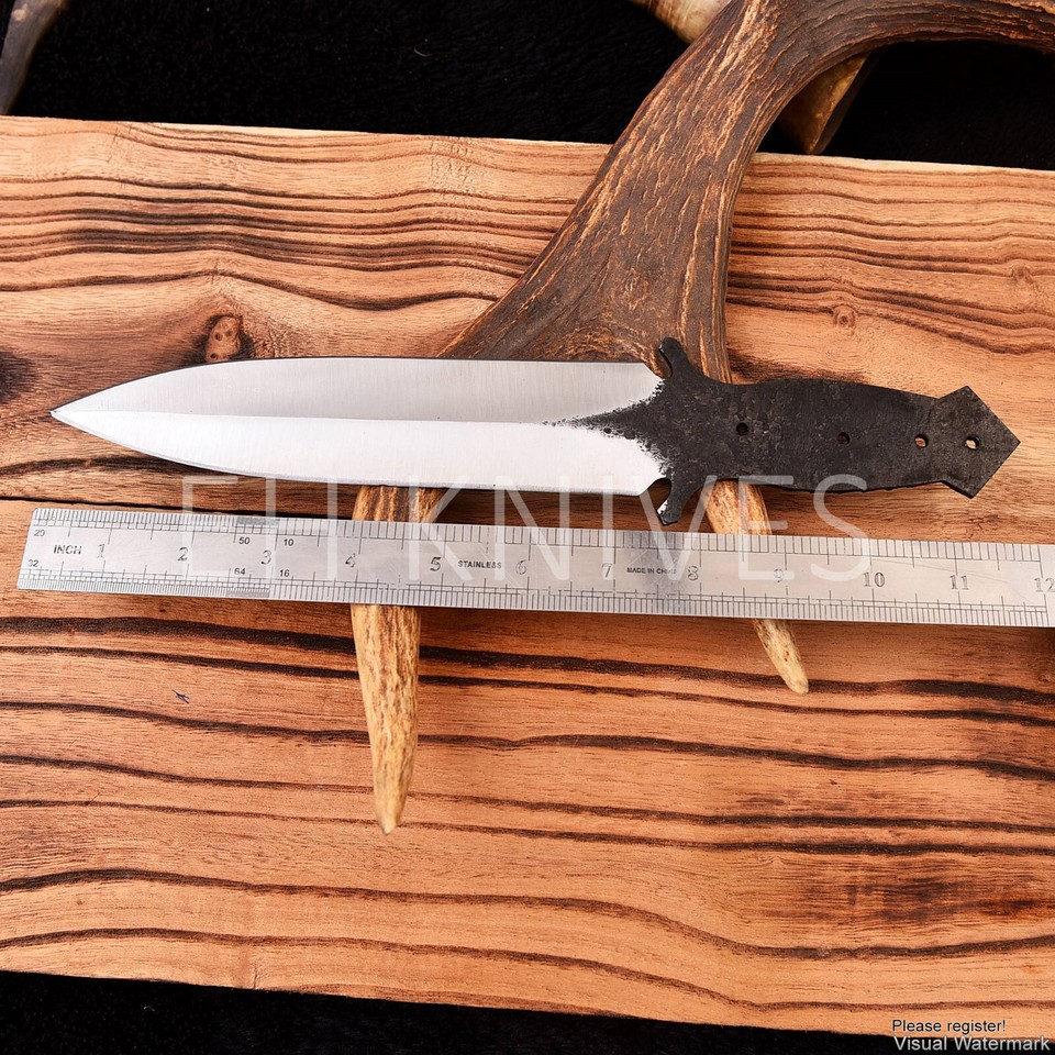 12’’ Handmade Carbon Steel Hunting Knifemaking Sharp Dagger Blank Blade ...