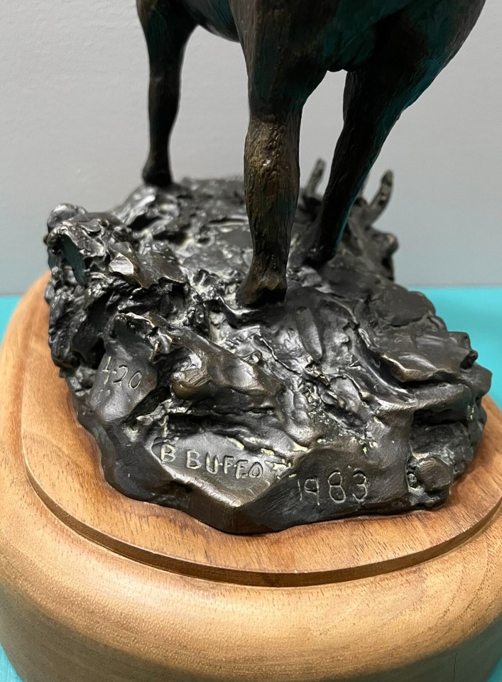 83 Bronze Bighorn Ram Sheep Buck Antlers Wildlife Animal Statue ...