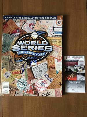 Ivan Rodriguez Signed Autographed 2003 World Series Program Pudge HOF ...