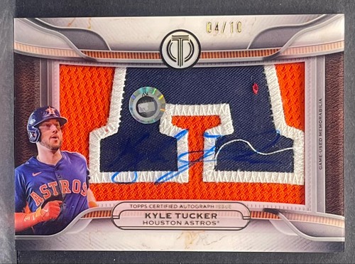 2025 Topps Tribute Kyle Tucker Prime Jumbo Letterman Logo Patch Auto ...