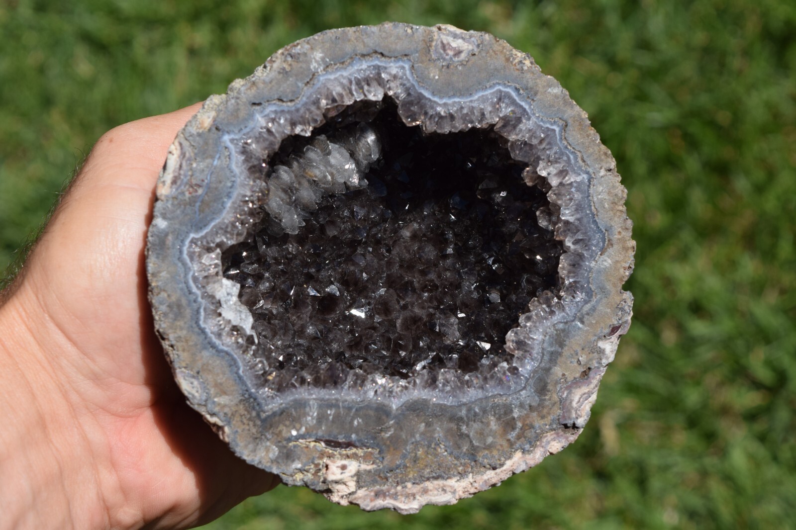 Geode Smoky Amethyst Calcite Crystal Agate Chalcedony Las Choyas ...