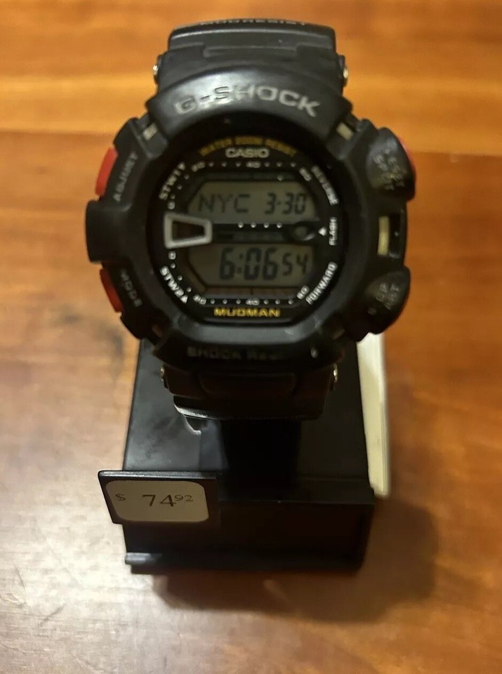 Casio G-SHOCK MUDMAN Ref. G-9000 Module 3031 Black & Red NOS! Make ...