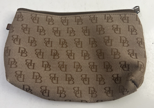 Dooney & Bourke Cosmetic Bag Pouch DB Logo, Canvas Very Clean! | eBay