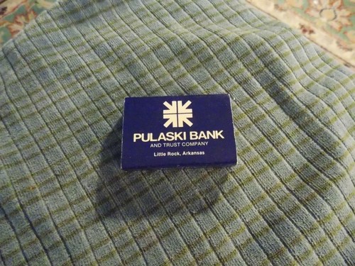 Vintage PULASKI BANK Little Rock, Arkansas STICK MATCH BOX Full VG ! | eBay