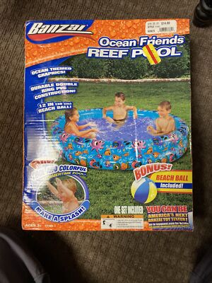 Banzai Ocean Friends Reef Pool with Bonus Beach Ball - New / Sealed | eBay