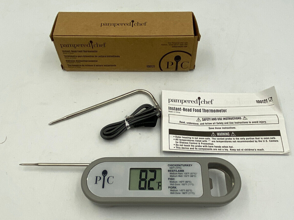 Pampered Chef Instant Read Food Thermometer #100121 – New in the Box | eBay
