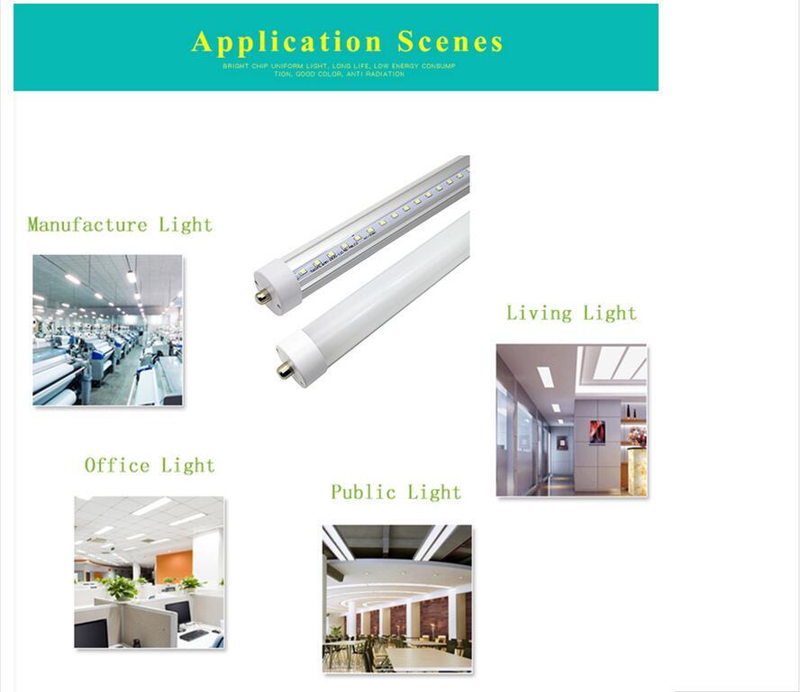 12Pack 8FT LED Shop Light 8 Foot LED Tube Light T8 Single Pin 45W FA8 ...