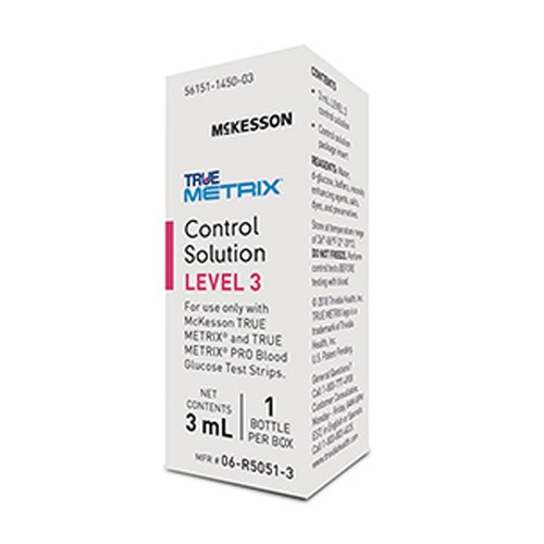 McKesson TRUE METRIX Blood Glucose Control Solution Level 3 3 mL 24 per ...