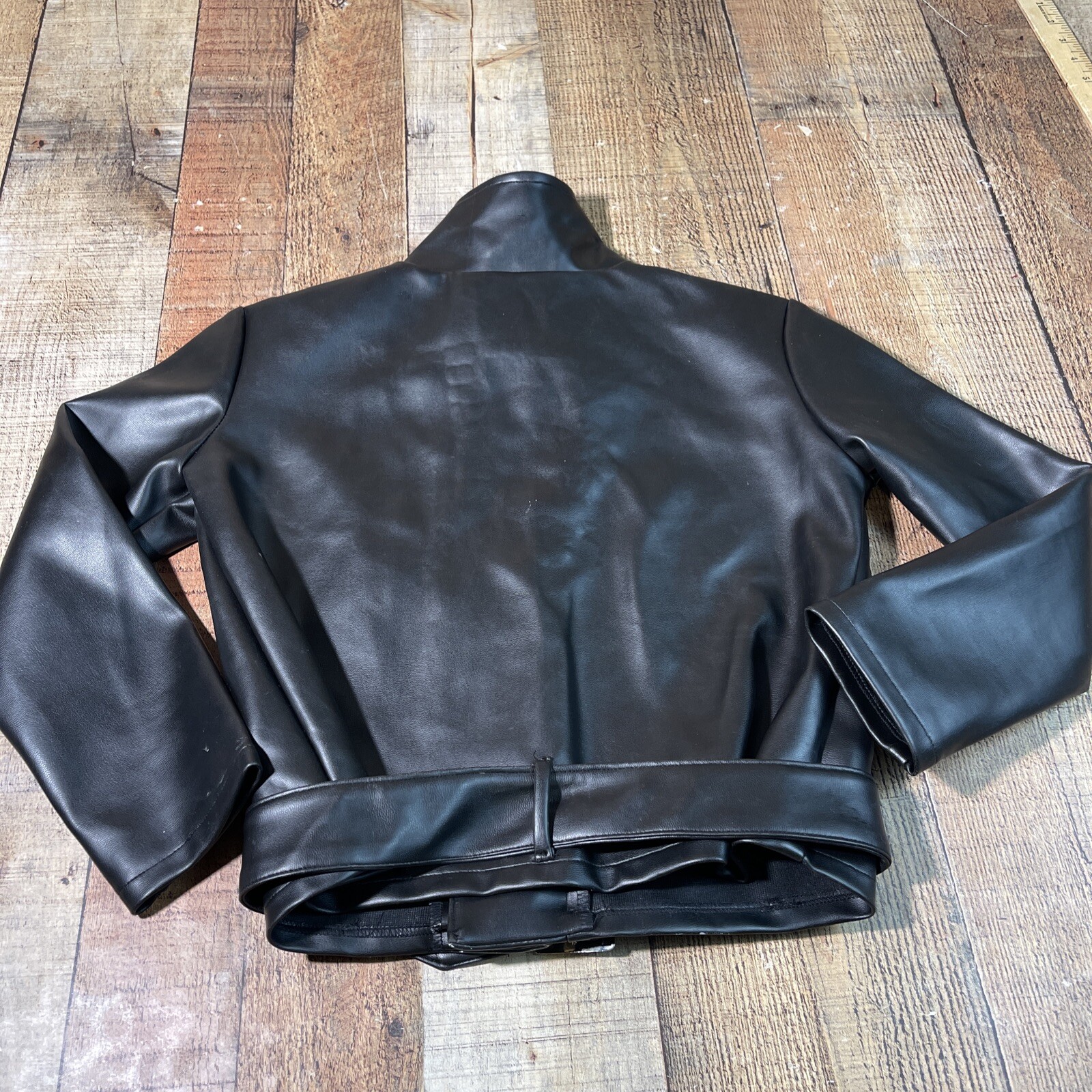 GREASE T-Birds Faux Black Leather Jacket-50s Style - … - Gem