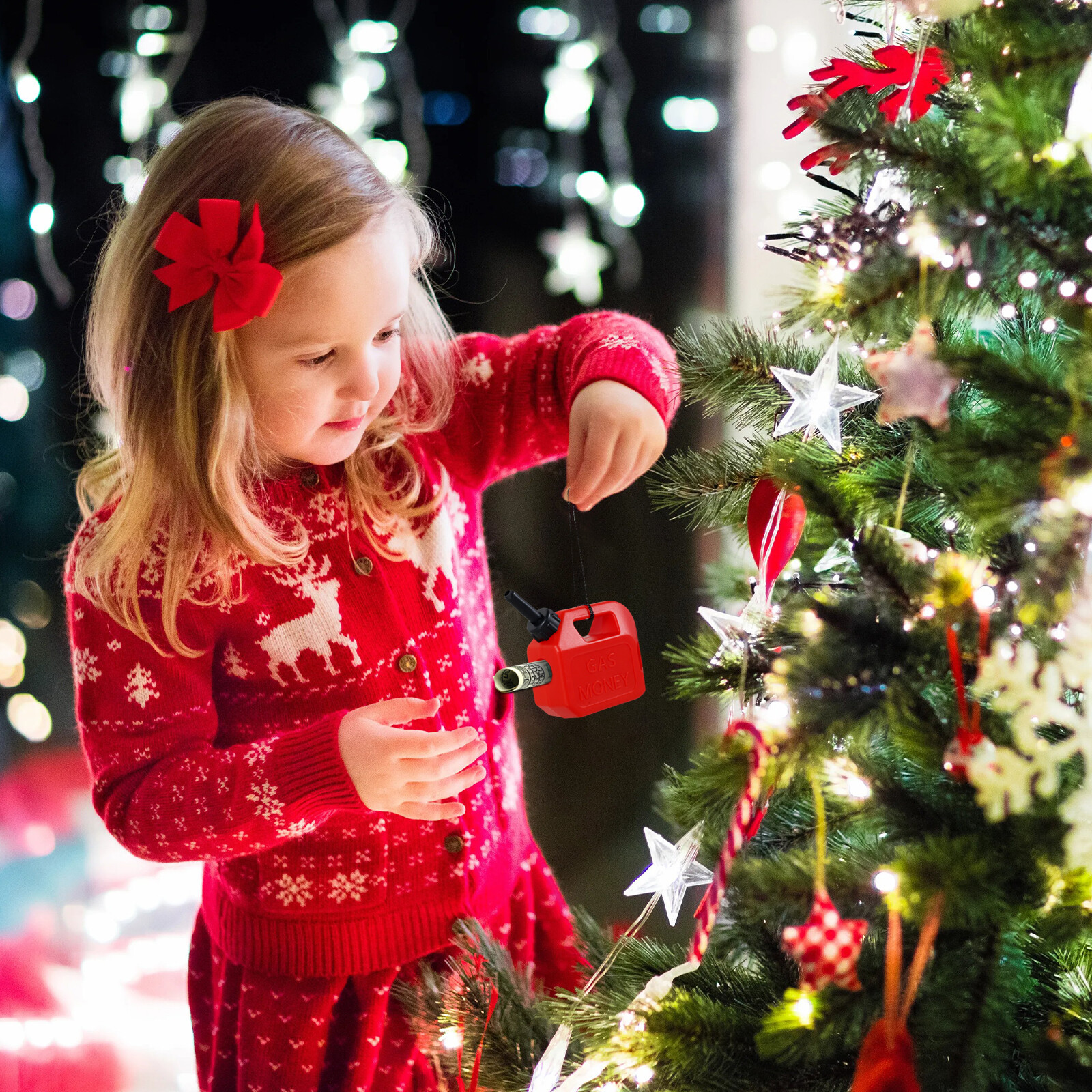 2X Gas Can Ornament Christmas Tree Gas Can Hanging Ornaments Cute Red ...