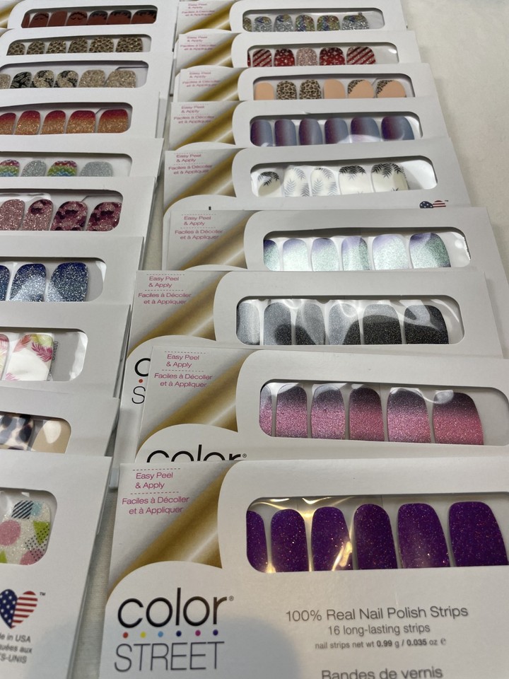 New Color Street Lot MANY RETIRED color Nail strips 203 Bizarre RARE ...