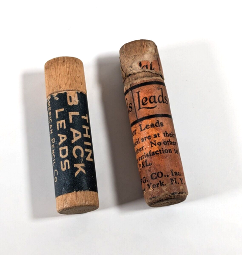 Two Antique Thin Black Lead Wood Box Containers Blue Band Velvet & Pal ...