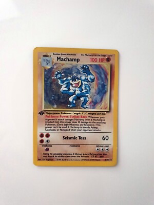 Machamp 1st Edition Holographic Pokemon Card PSA Unconfirmed Supreme ...