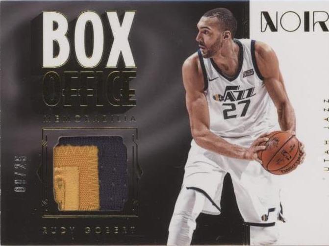 2017-18 Panini Noir - Box Office Memorabilia Rudy Gobert #BO-RG Prime ...