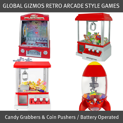 Global Gizmos Retro Arcade Style Games / Candy Grabbers & Coin Pusher ...