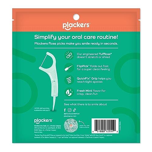 Plackers Micro Line Dental Floss Picks, Fold-Out 300 Count (Pack of 1 ...