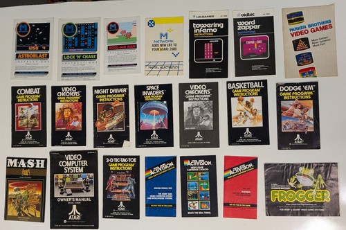 21 Lot of Atari 2600 Different Video Games 1980s Instructions Manual ...