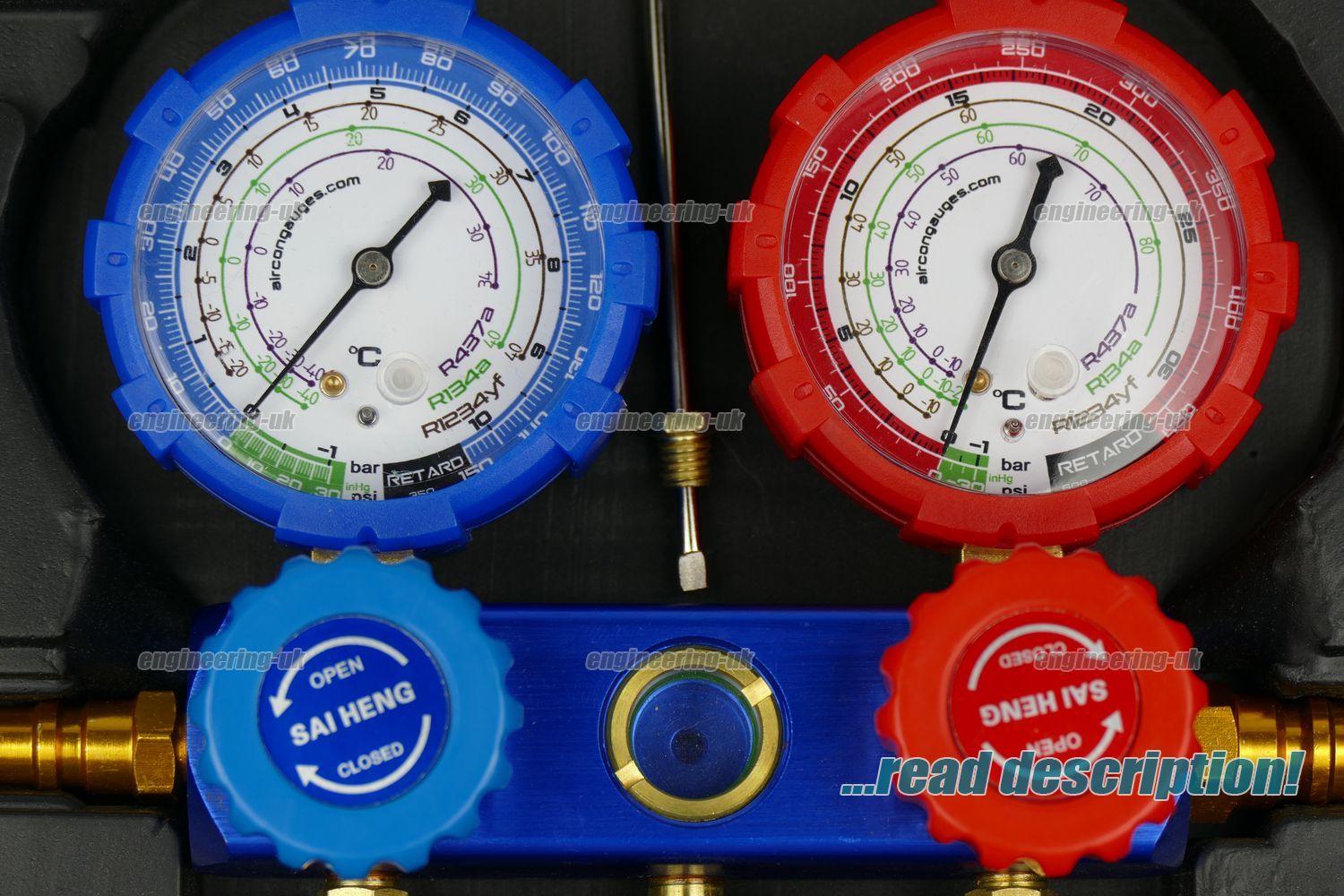 Car Automotive R12 R134a R437a R1234yf AC Gauges kit refill recharge ...