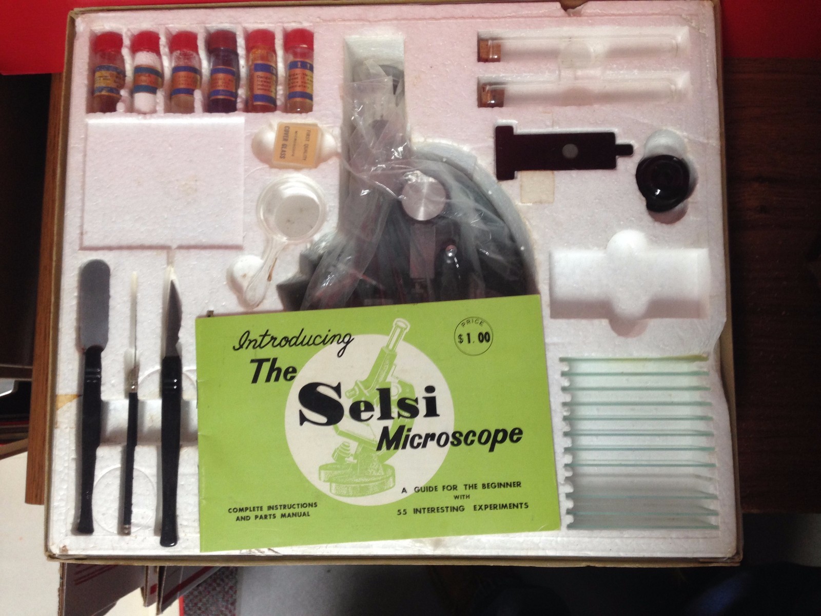 Vintage Selsi Beginning Microscope Set No. 142/1200x Made In Japan | eBay