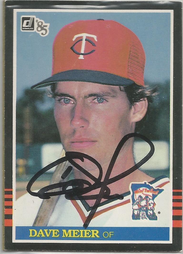 Minnesota Twins DAVE MEIER autographed 1985 Donruss | eBay