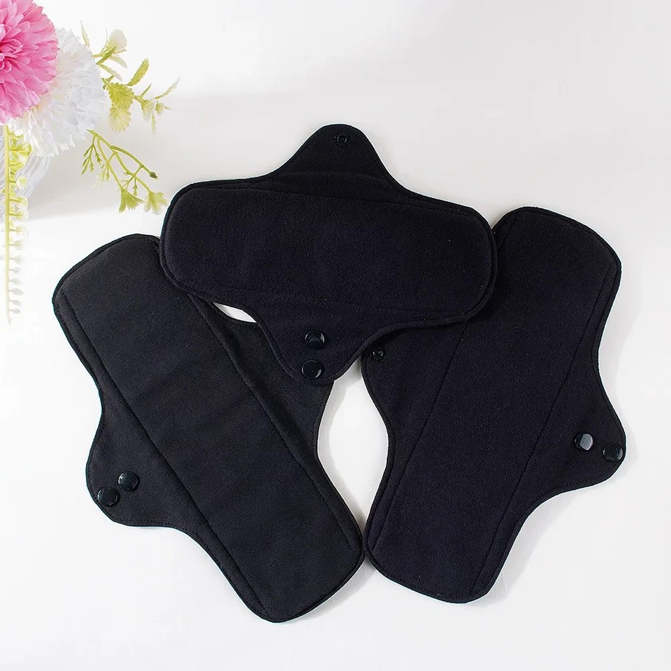 Washable Menstrual Cloth Pads Graphene Reusable Sanitary Napkins Women ...