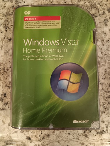 MICROSOFT WINDOWS VISTA HOME PREMIUM UPGRADE DVD SOFTWARE | eBay
