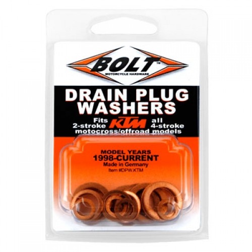 Bolt KTM Copper Drain Plug Washer Kit DPW.KTM | eBay