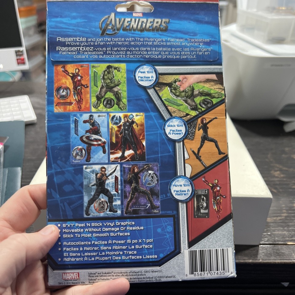 Marvel Avengers Fathead Tradeables 6 Peel & Stick Vinyl Decals Graphics ...