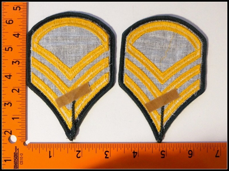 Military Patches US Army Rank Pair Staff Sergent New Old Stock #T826 | eBay