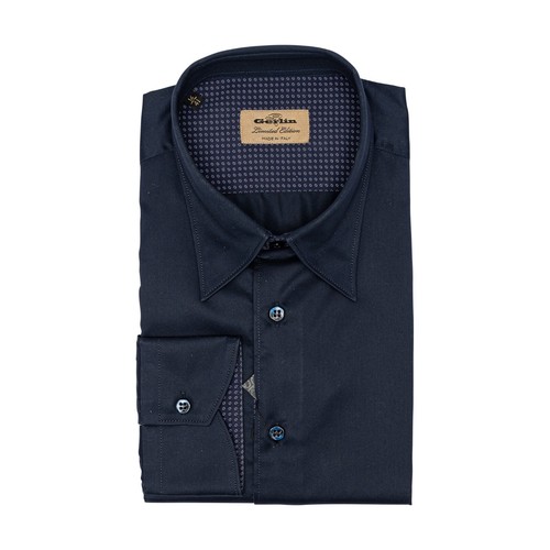 ITALIAN LUXURY GERLIN Shirt Dark Blue Cotton 16 - 41 5L BIJAN | eBay