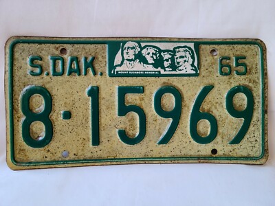 Vintage 1965 South Dakota License Plate 1021 | eBay