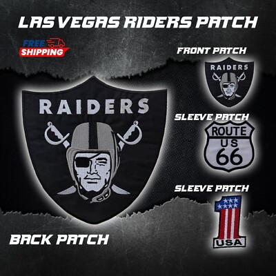 Las Vegas Raiders Nation Patch Set 4 pcs Iron-On Sew-On Embroidered NFL ...