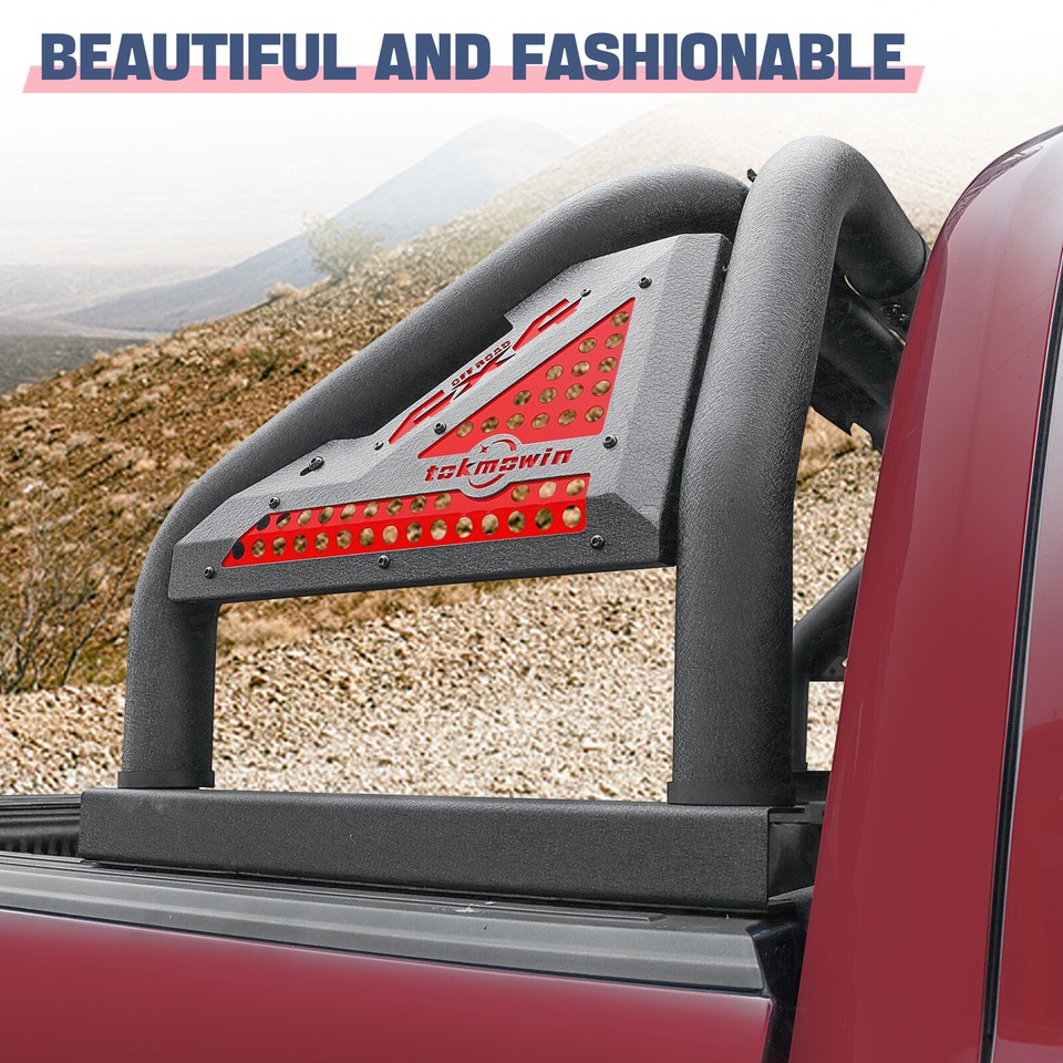 For 2005-2024 Toyota Tacoma Adjustable Truck Bed Rack Sport Bar Chase ...