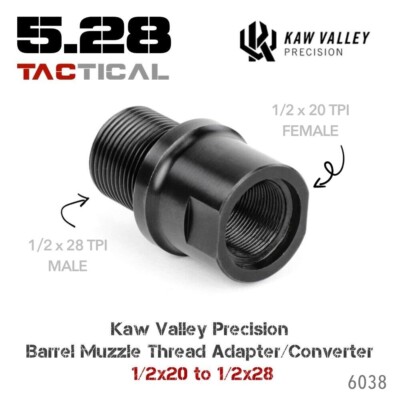 Kaw Valley Precision Thread Adapter - 1/2x20 to 1/2x28 -6038 | eBay