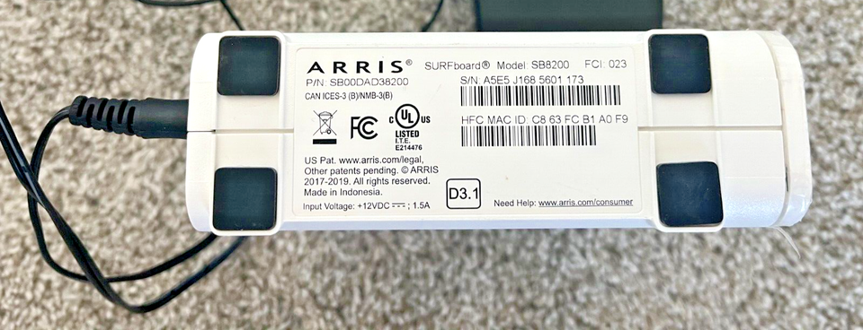 ARRIS SB8200 10 Gbps 2 Port Cable Modem | eBay