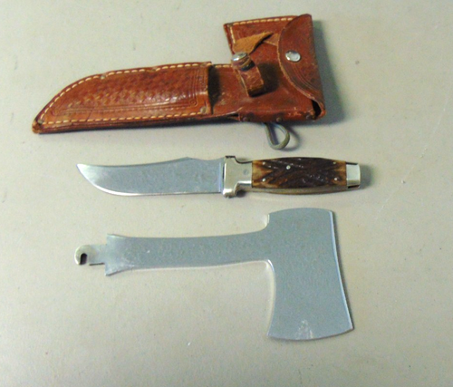 1935 CASE XX Interchangeable Steel Hatchet/Knife w/ Stag Handle ...