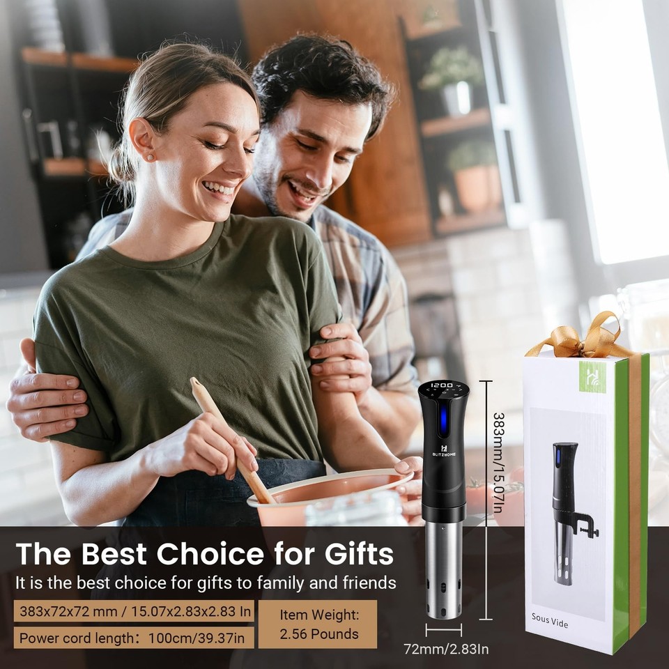 Sous Vide Machine, 1100W Sous Vide Cooker with Accurate Temperature ...