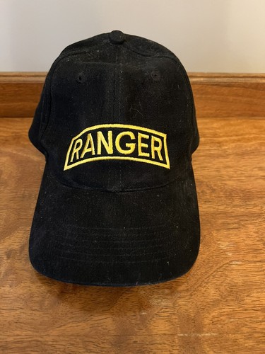 US ARMY RANGER TAB HAT CAP VETERAN SOLDIER LEAD THE WAY BLACK GOLD SPEC ...